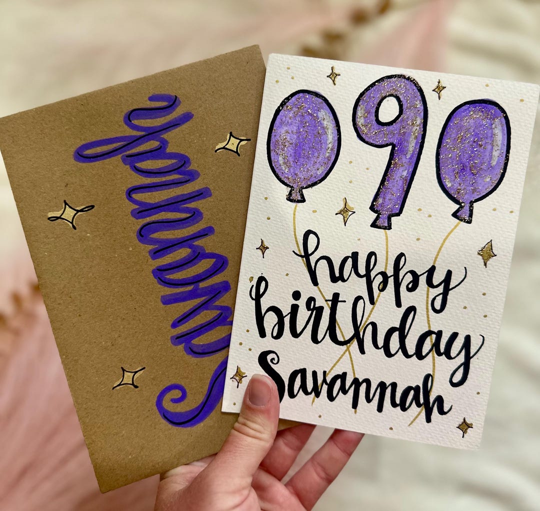 Personalized Spooky Birthday Card Black and Gold | Customizable ...