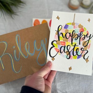 Custom Easter Card - Hand Painted Disco Egg Spring - Christian Easter ...