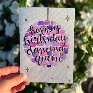 Personalized Disco Dancing Birthday Card Dancing Queen / 17 Happy ...