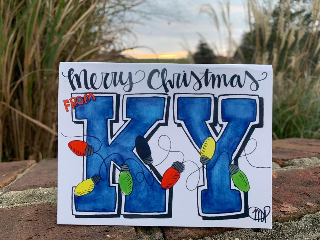 KY/UK Holiday Card Printed Design - Etsy