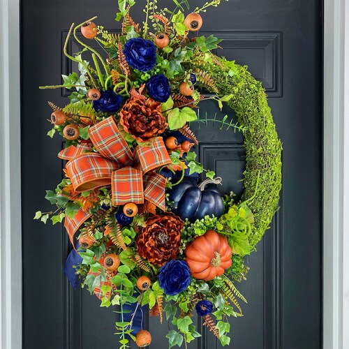 Extra Large Fall Wreaths for Front Door Designer Fall Wreath - Etsy