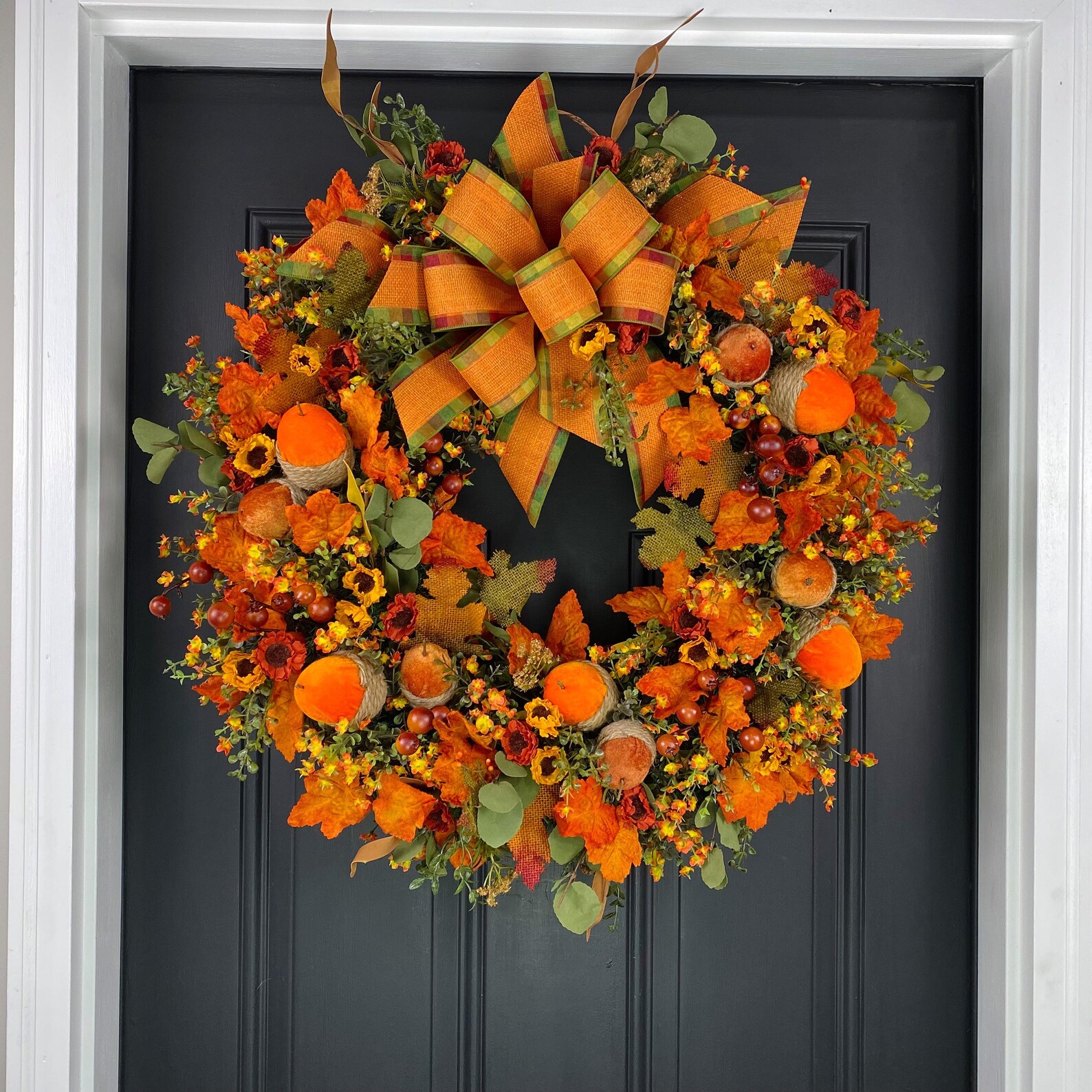 Extra Large Fall Wreaths for Front Door Designer Fall Wreath - Etsy