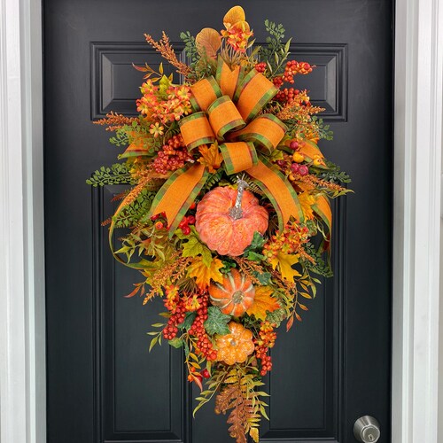 Extra Large Fall Wreaths for Front Door Designer Fall Wreath - Etsy