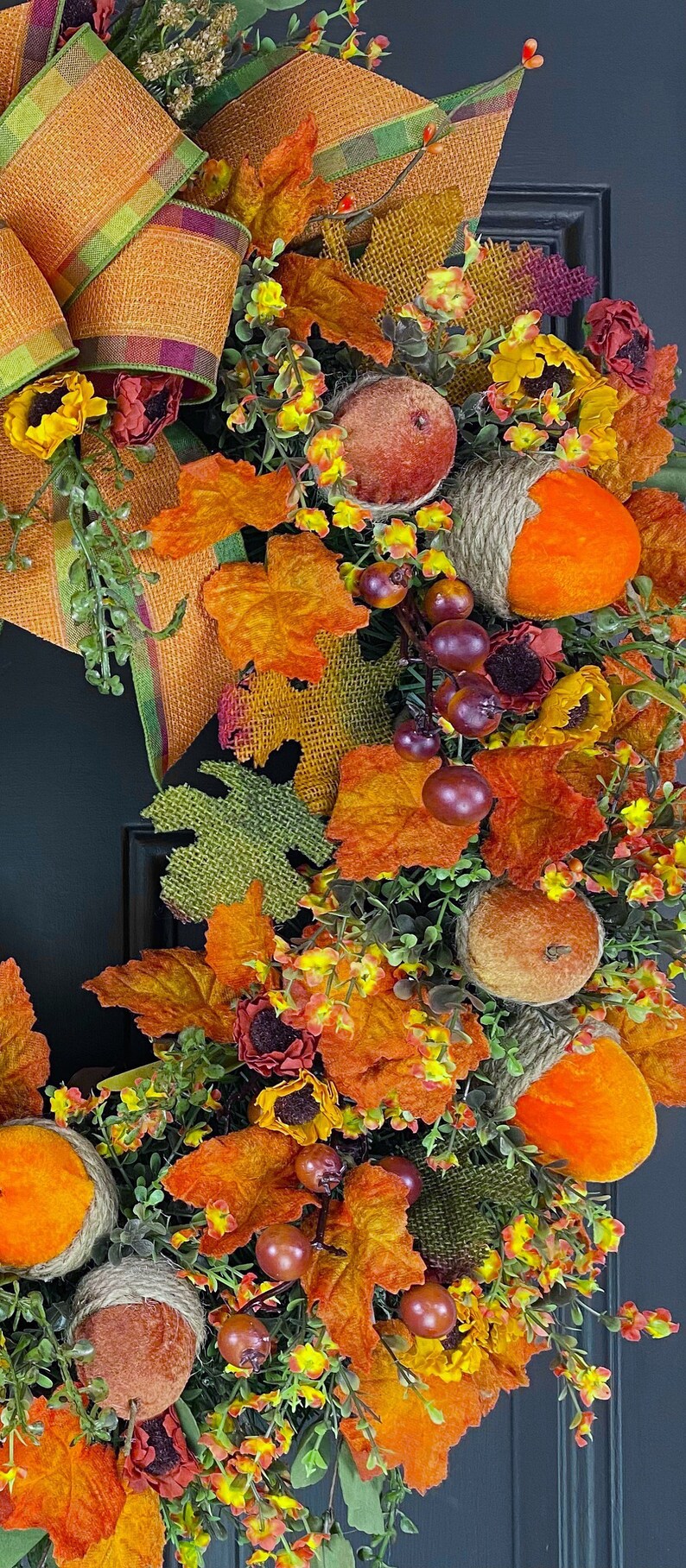 Extra Large Fall Wreaths for Front Door Designer Fall Wreath - Etsy