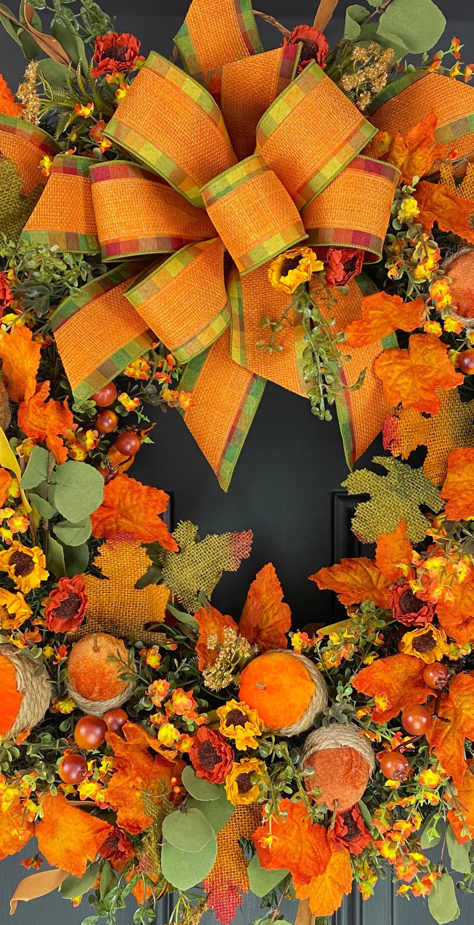 Extra Large Fall Wreaths for Front Door Designer Fall Wreath - Etsy