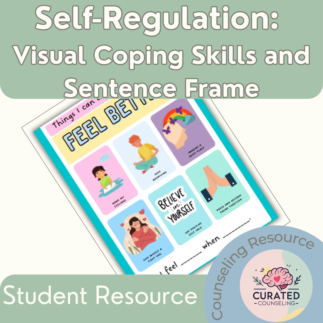 Self Regulation Visual Coping Skills and Sentence Frame Handout ...