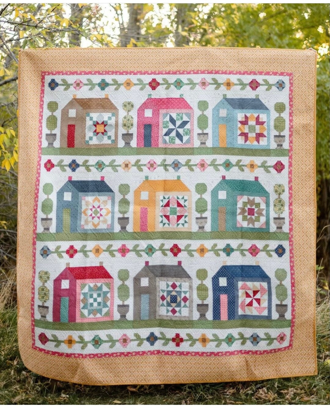 Home Town Quilt Seeds Neighbor Quilt Kit by Lori Holt From Riley Blake ...