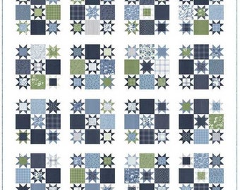 108 Shoreline Navy by Camille Roskelley for Moda Fabrics 108013 24 ...