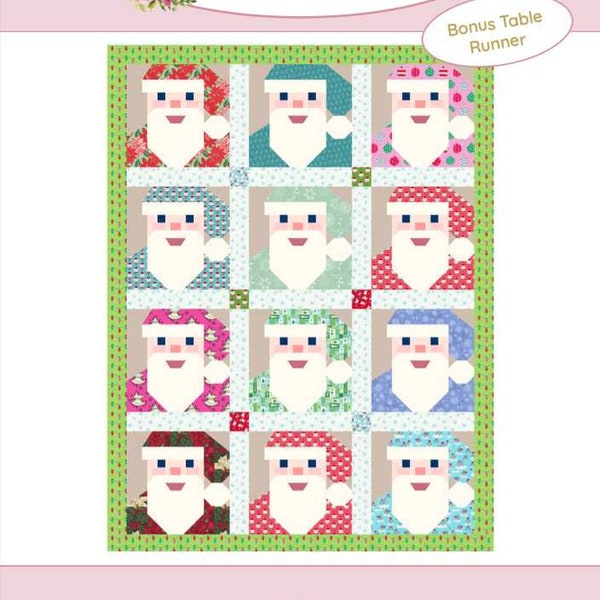 Santa Quilt Pattern - Etsy