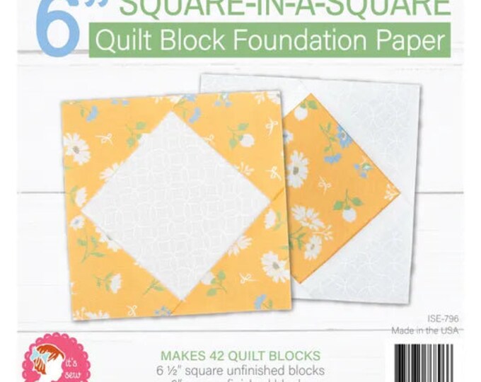 6 Square in a Square Quilt Block Foundation Paper It's Sew Emma ISE-796 ...