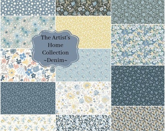 Denim Fat Quarter Fabric - Etsy
