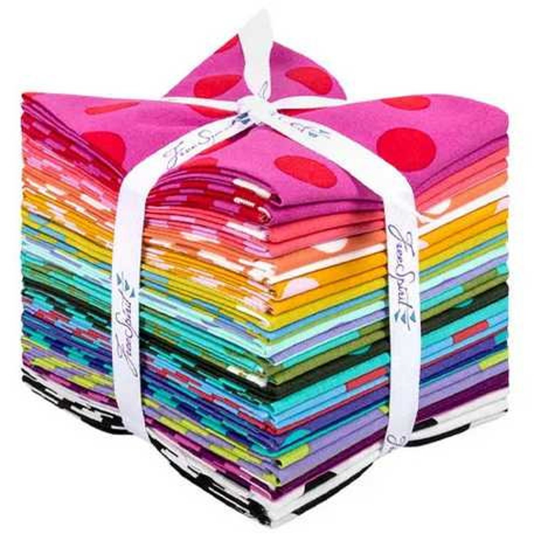 27 Pieces Tula Pink True Colors Pom Poms & Tent Stripe Fat-quarter ...