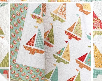 Boat Day Quilt Pattern by Margot Languedoc for the Pattern Basket - Etsy