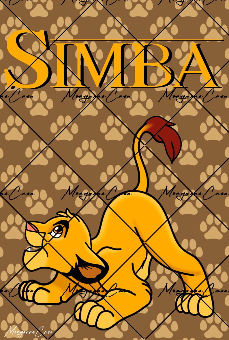 Simba Customizable Poster - Etsy