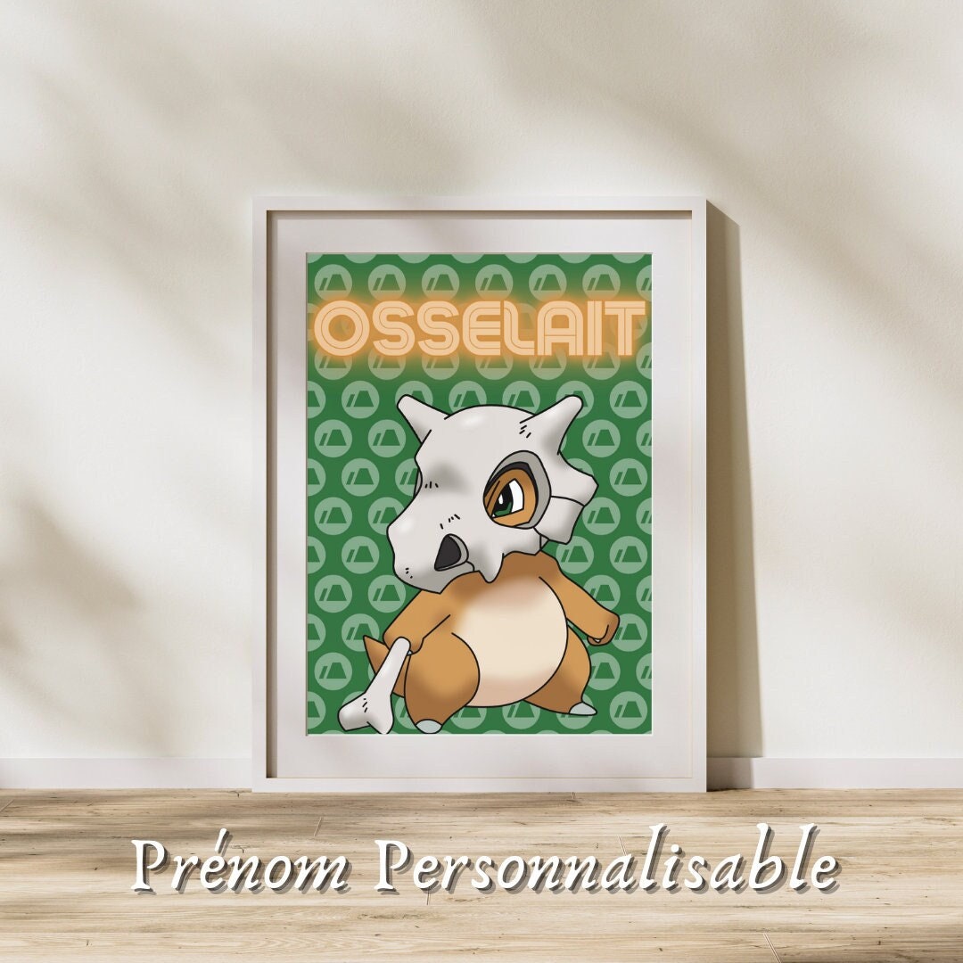 Customizable Osselait / Cubone Poster - Etsy
