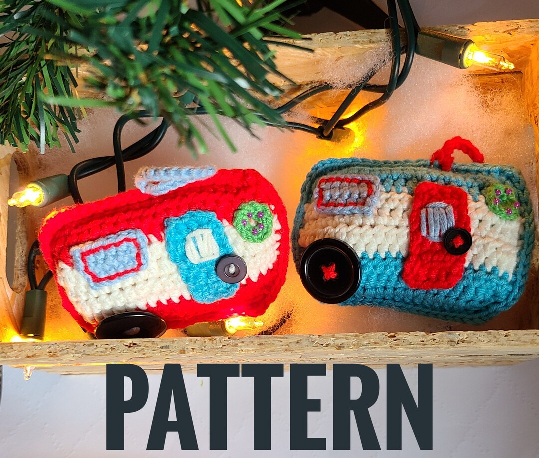Crochet Christmas Camper Pattern DIY Christmas Tree Ornament Pdf ...