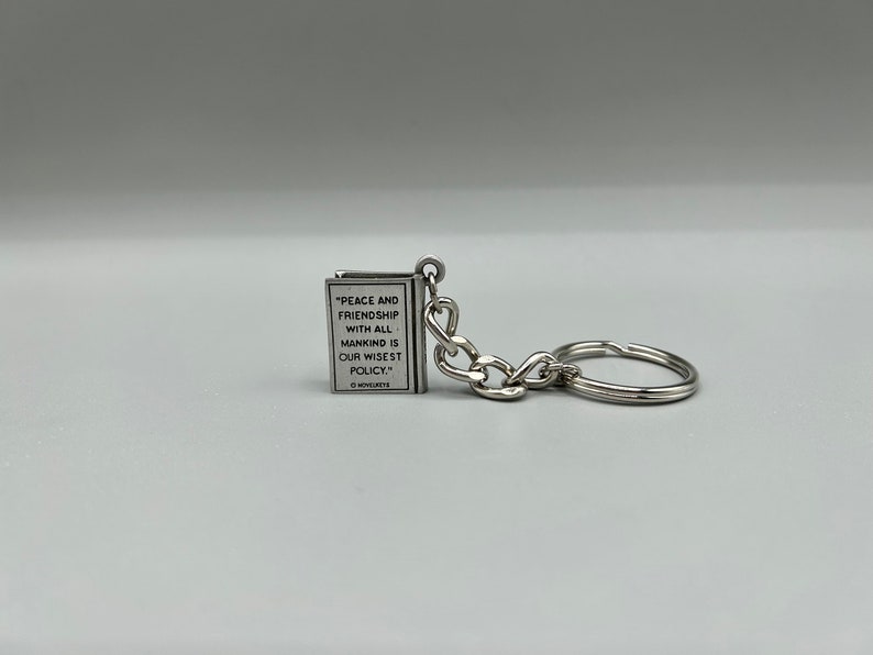 Thomas Jefferson Book Keychain - Etsy
