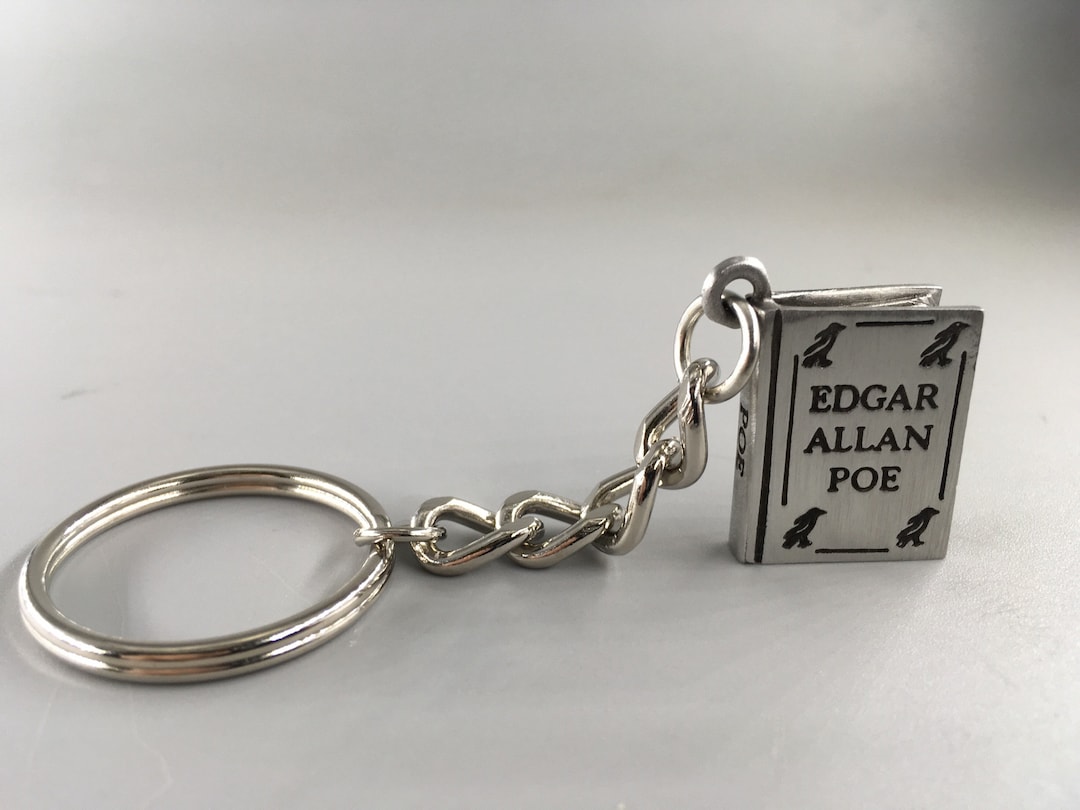 Edgar Allan Poe Book Keychain - Etsy