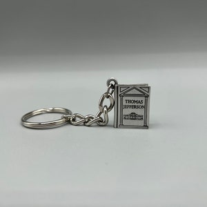 Thomas Jefferson Book Keychain - Etsy