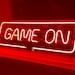 Game on - LED Neon Sign, Wall Decor, Wall Sign, Neon Lights - Etsy