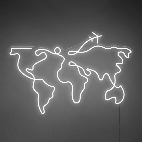 Led World Map - Etsy