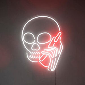 Skull Calling LED Neon Sign - Etsy