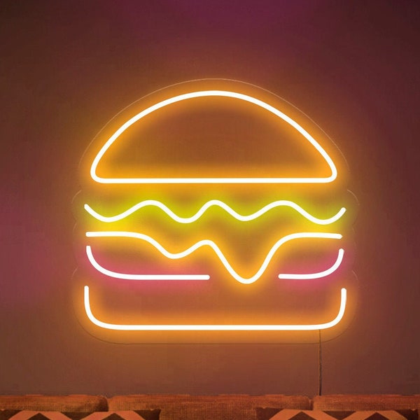 Burger Neon - Etsy