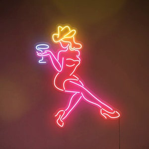 Cowboy Girl LED Neon Sign Wall Decor Wall Sign Neon | Etsy