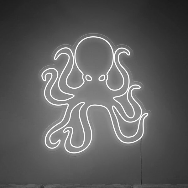 Neon Lights Octopus - Etsy