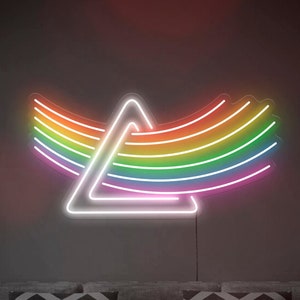 Rainbow in Triangle - LED Neon Sign, Marijuana Sign, Wall Decor, Wall ...