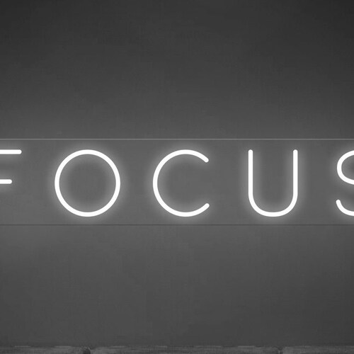 Focus LED Neon Sign Wall Decor Wall Sign Neon Lights - Etsy