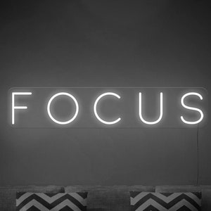 Focus - LED Neon Sign, Wall Decor, Wall Sign, Neon Lights - Etsy