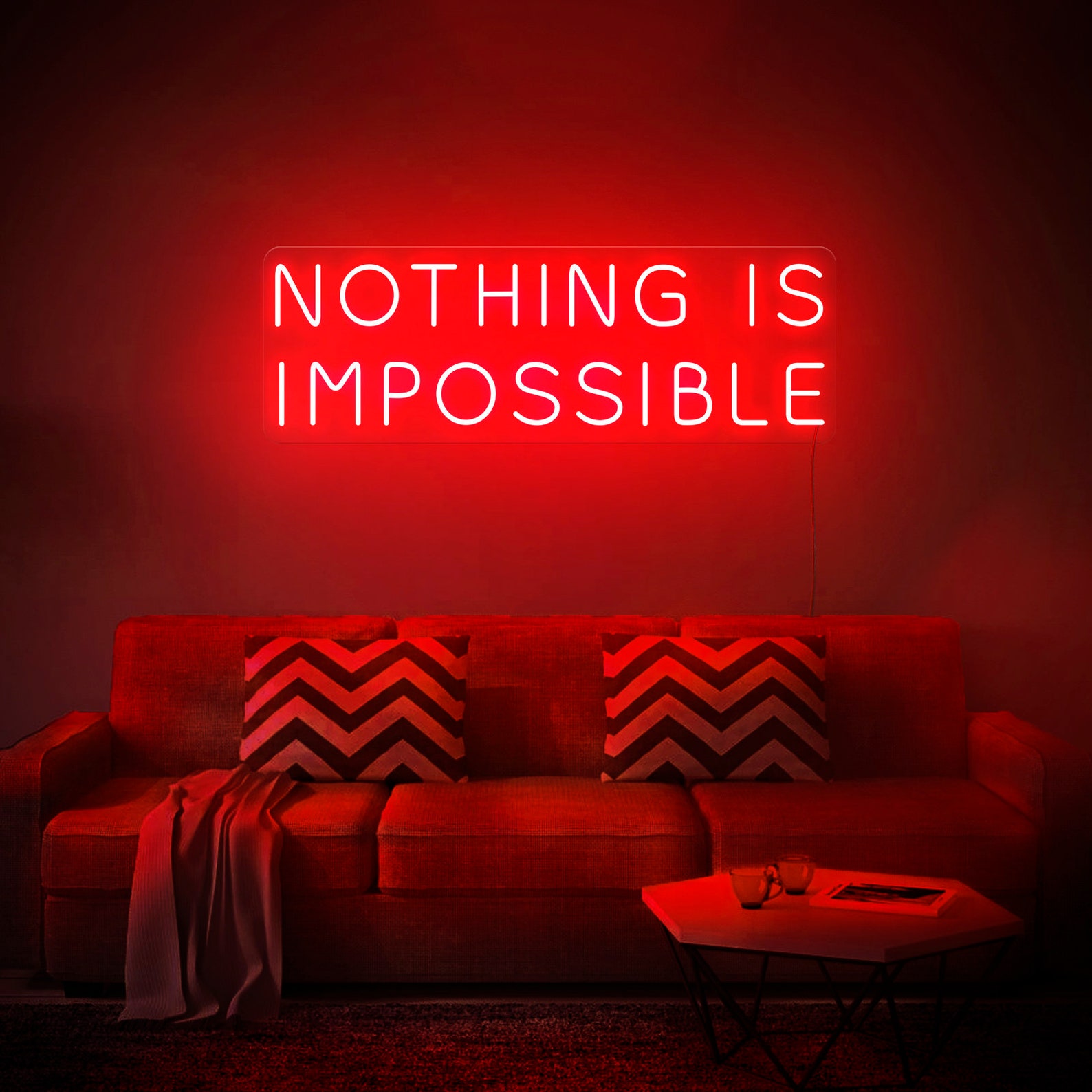 Nothing is Impossible - LED Neon Sign, Wall Decor, Wall Sign, Neon ...