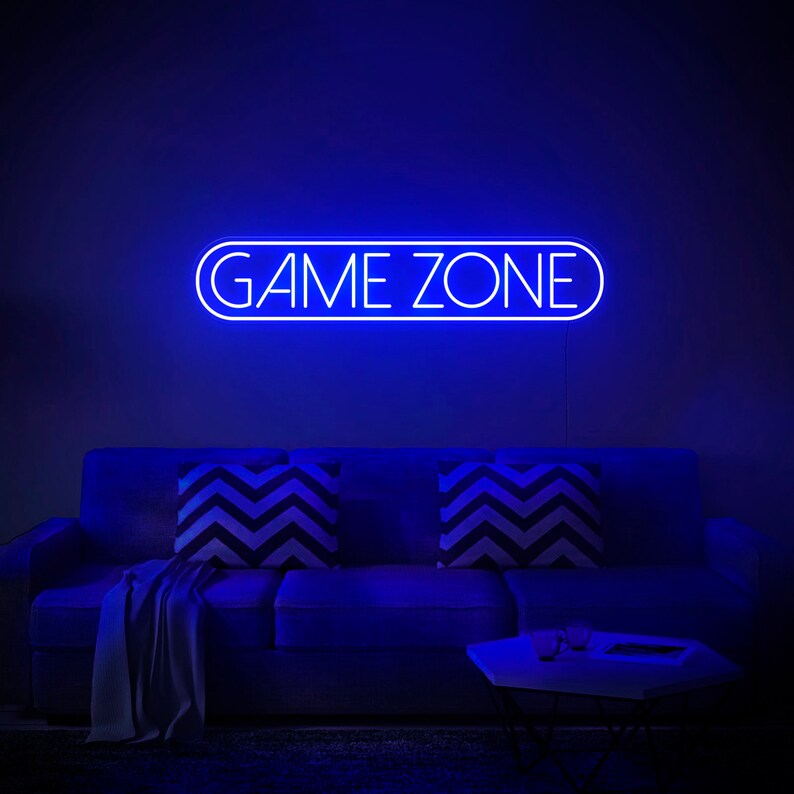 Game Zone LED Neon Sign Wall Decor Wall Sign Neon Lights - Etsy