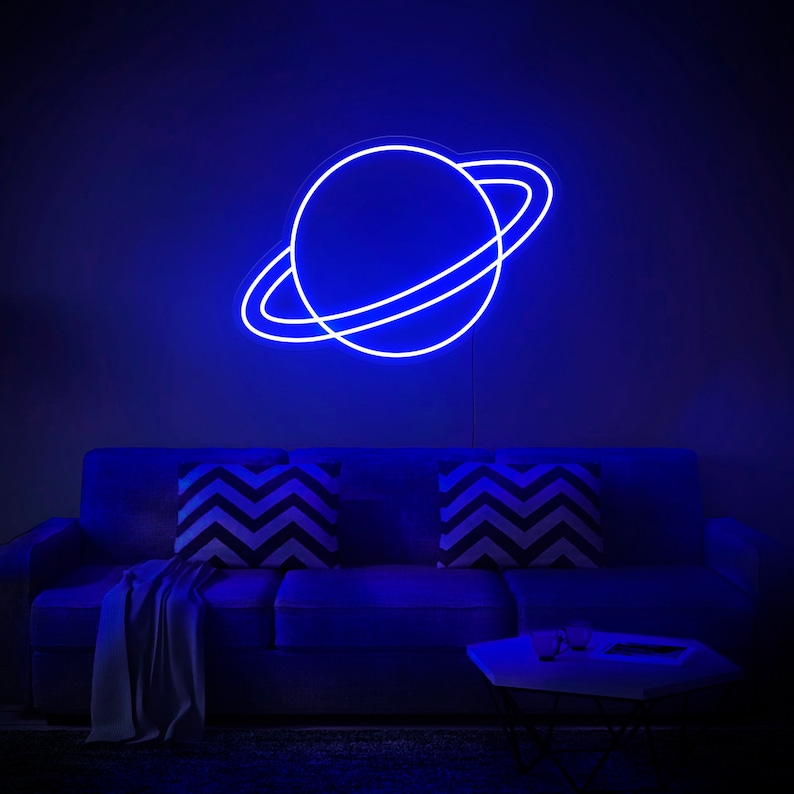Saturn Planet LED Neon Sign Wall Decor Wall Sign Neon - Etsy