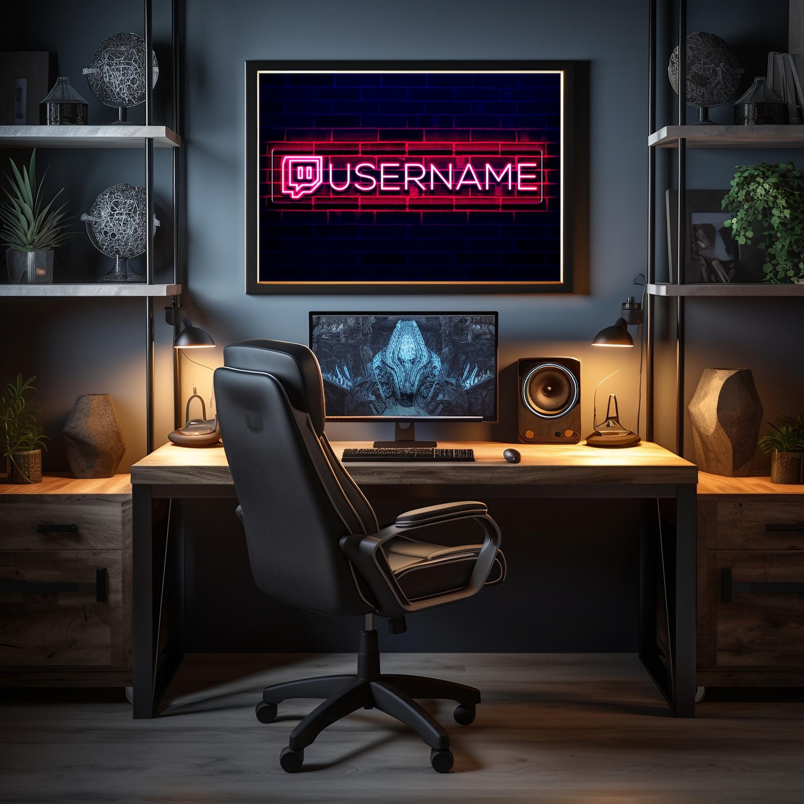 Custom Twitch Username Neon Sign, Twitch Neon Light, Custom Gamer Tag ...