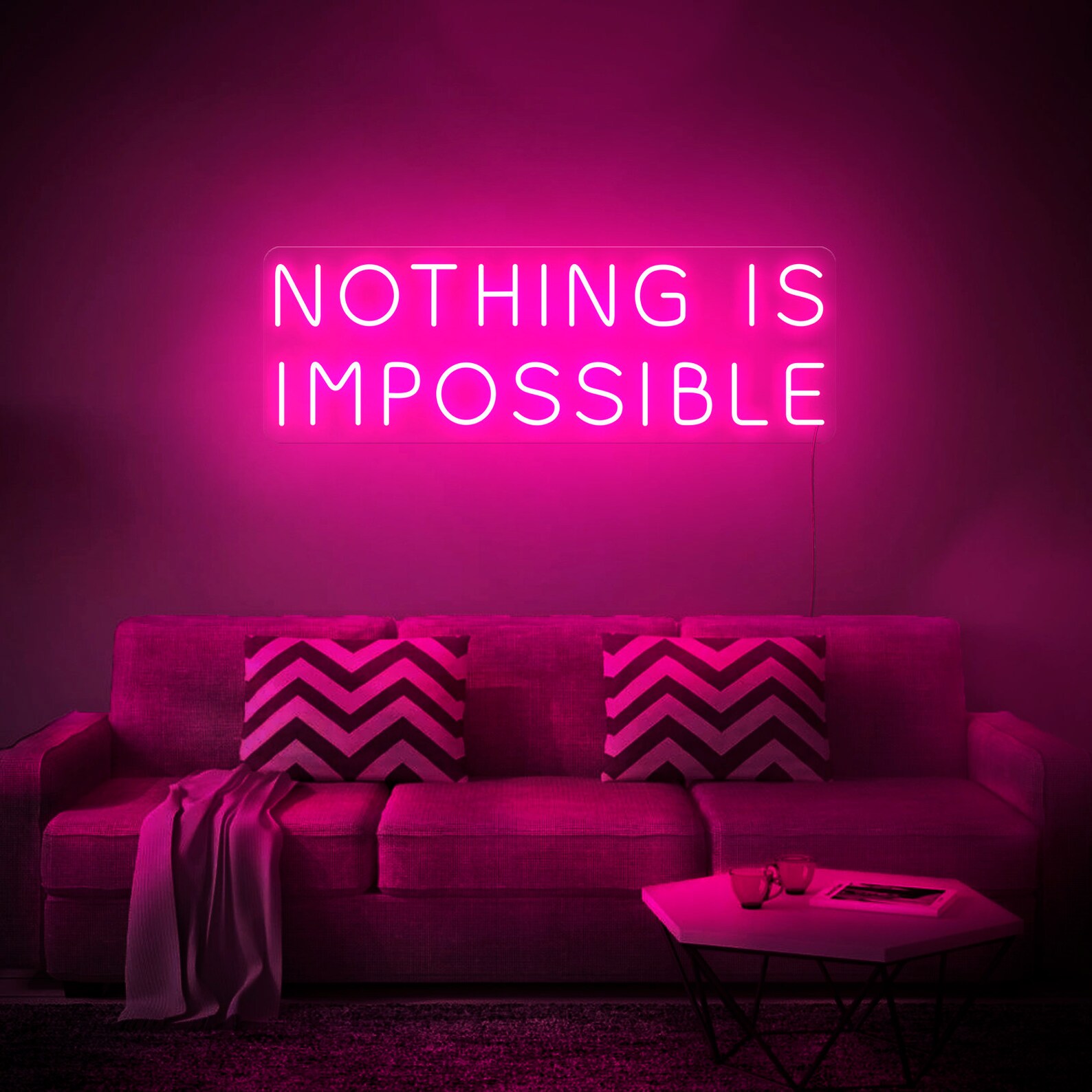 Nothing is Impossible - LED Neon Sign, Wall Decor, Wall Sign, Neon ...