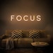 Focus - LED Neon Sign, Wall Decor, Wall Sign, Neon Lights - Etsy