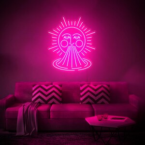 Rainbow Sun - LED Neon Sign, Wall Decor, Wall Sign, Neon Lights - Etsy