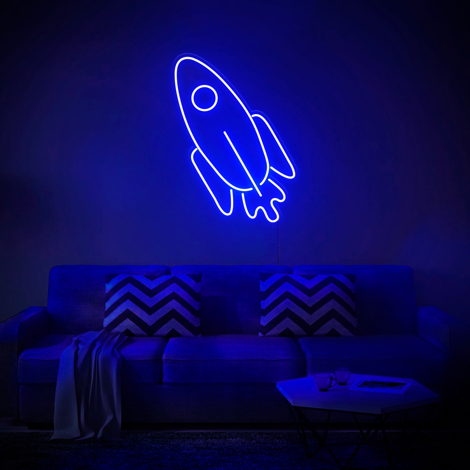 Rocket LED Neon Sign Wall Decor Wall Sign Neon Lights | Etsy