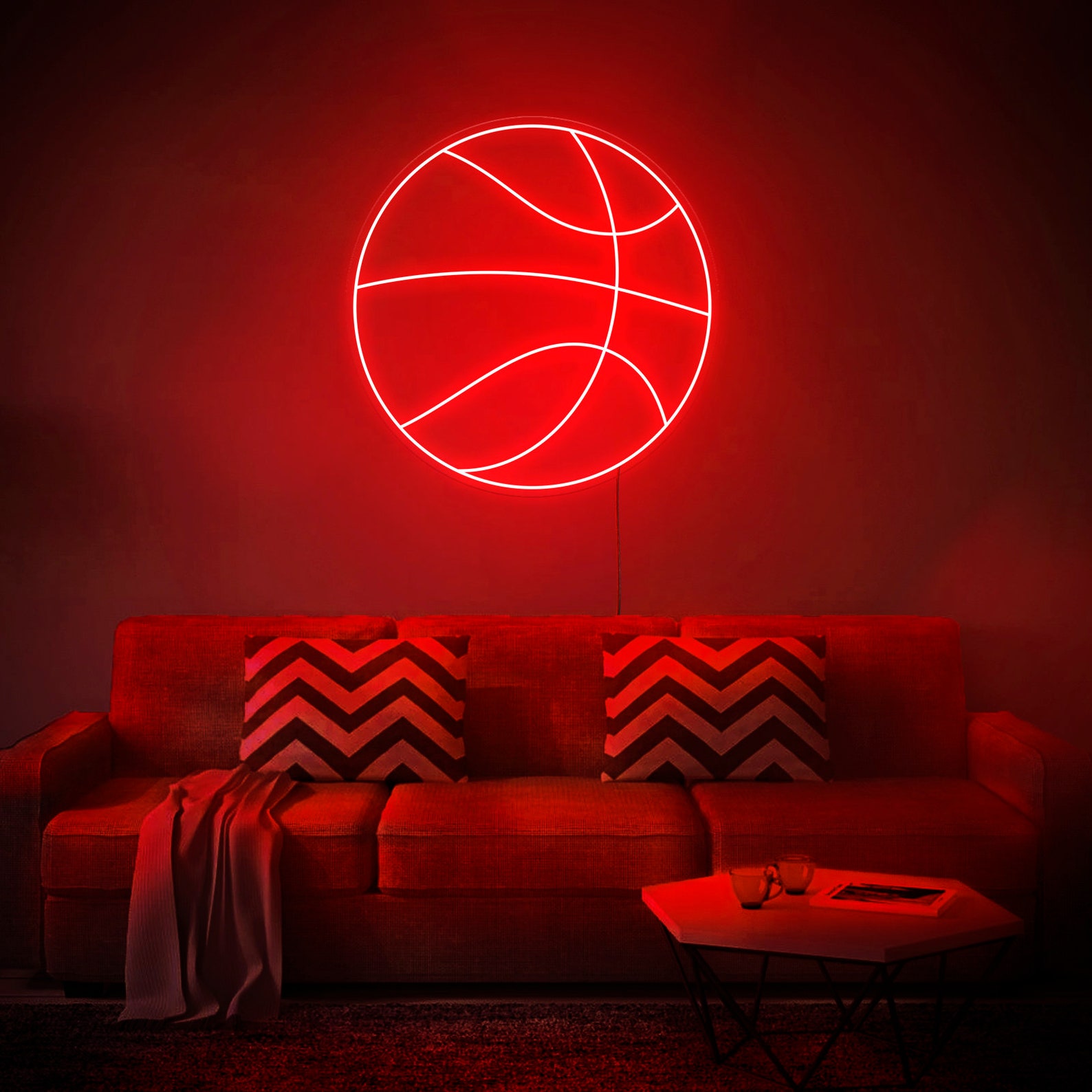 Basketball Ball LED Neon Sign Wall Decor Wall Sign Neon - Etsy