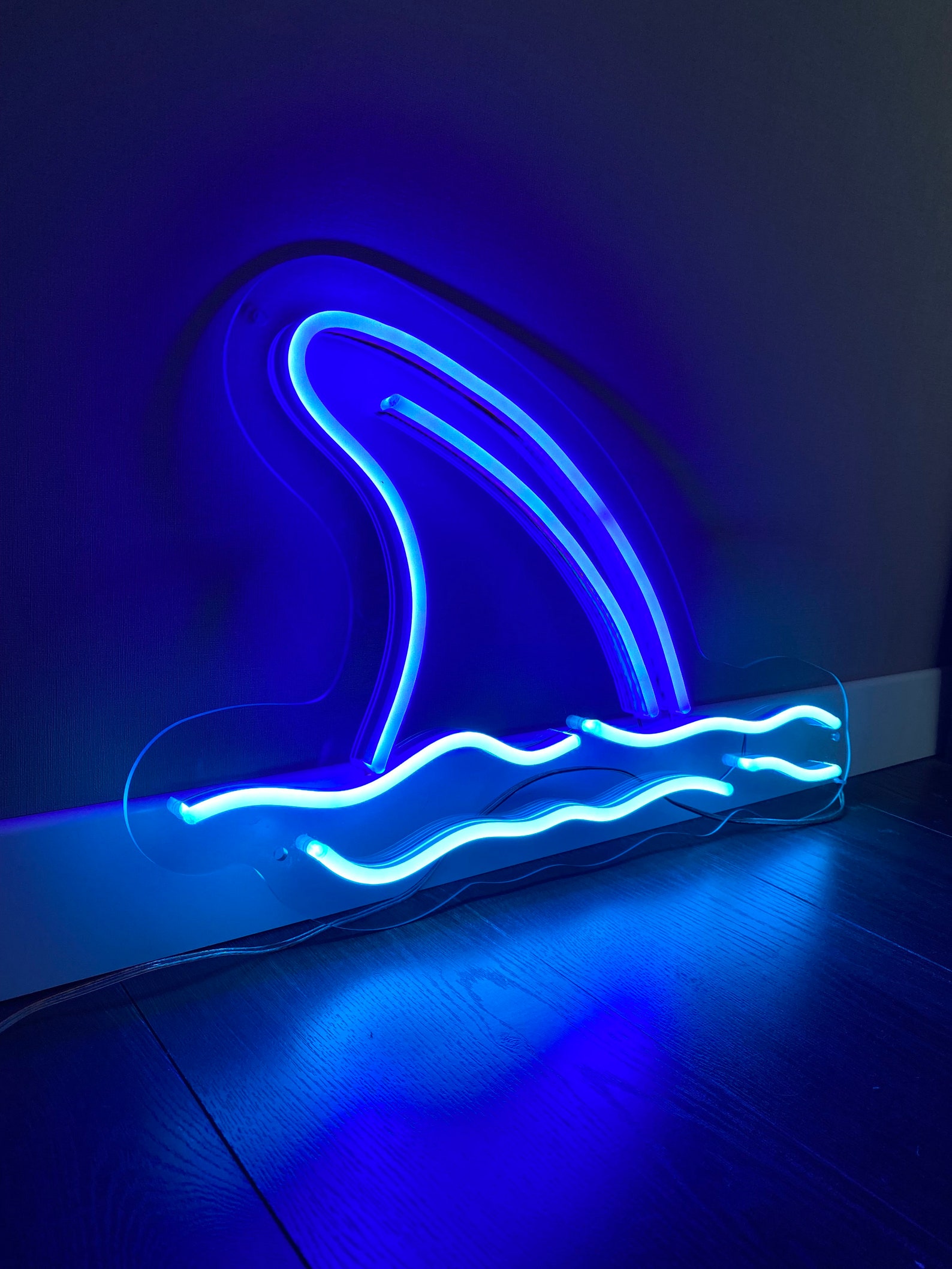 Shark Fin LED Neon Sign Wall Decor Wall Sign Neon Lights | Etsy