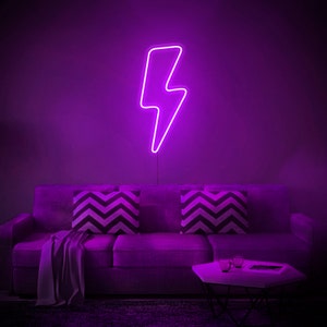 Lightning Bolt - LED Neon Sign, Wall Decor, Wall Sign, Neon Lights - Etsy