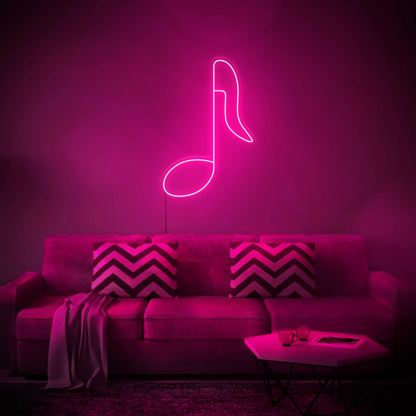 Music Note LED Neon Sign Wall Decor Wall Sign Neon Lights | Etsy