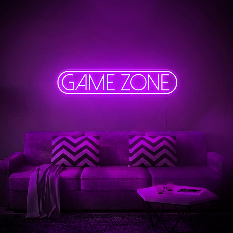 Game Zone LED Neon Sign Wall Decor Wall Sign Neon Lights | Etsy