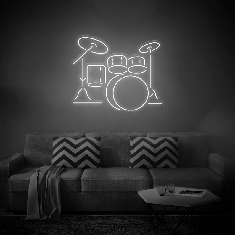 Drum Set - LED Neon Sign, Wall Decor, Wall Sign, Neon Lights - Etsy