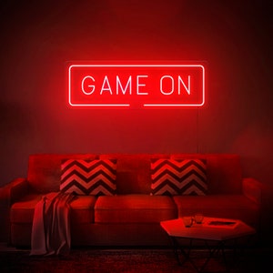 Game on - LED Neon Sign, Wall Decor, Wall Sign, Neon Lights - Etsy