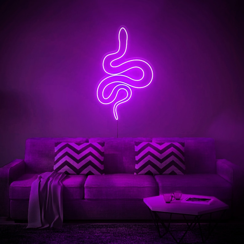Snake LED Neon Sign Wall Decor Wall Sign Neon Lights | Etsy