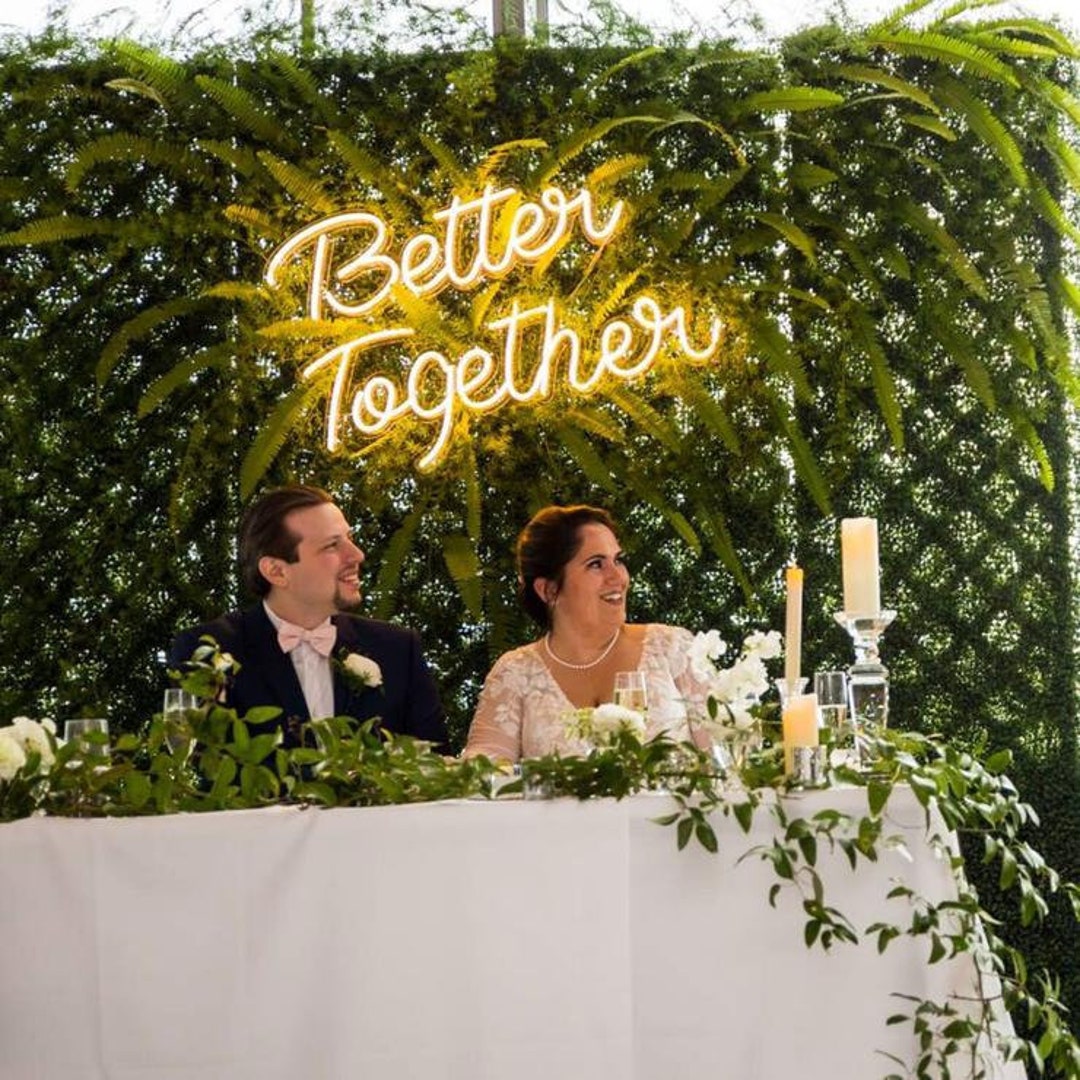 Wedding Custom Neon Sign Better Together, Led Neon, Light Sign, Custom ...