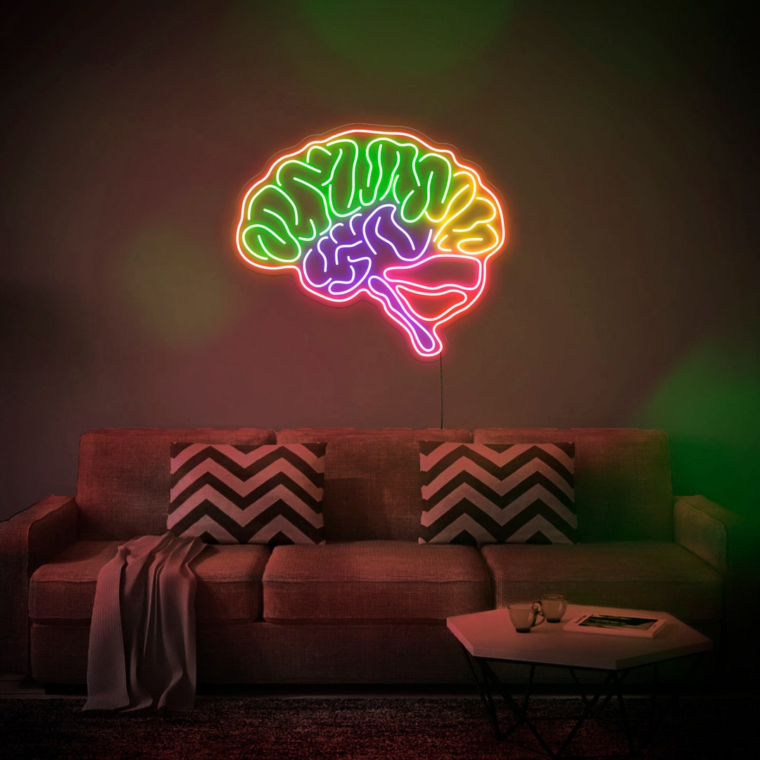 Brain LED Neon Sign, Wall Decor, Wall Sign, Neon Lights - Etsy